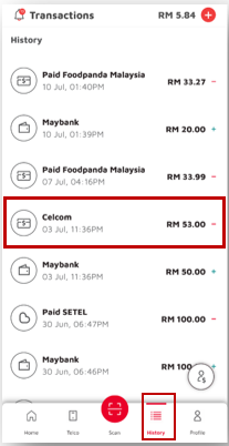 How can I obtain my e-receipt after payment made? – Boost