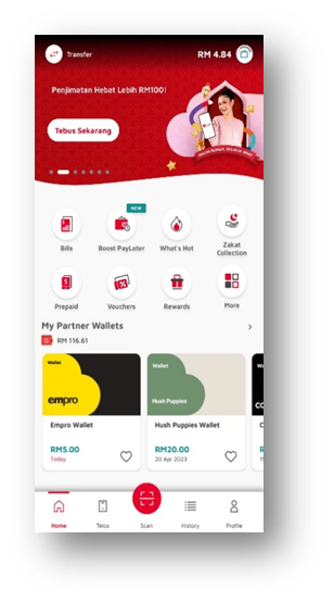 Where do I see the Boost Partner Wallet in the app? – Boost