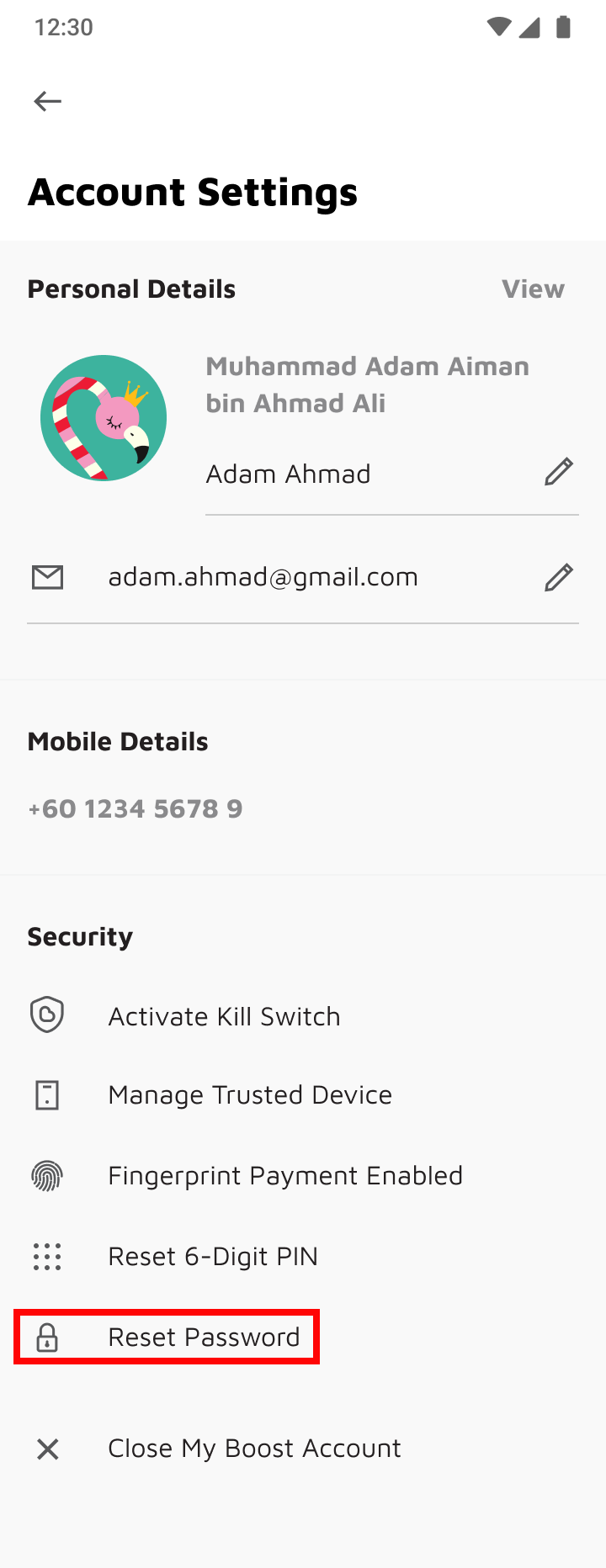 How do I reset my password? – Boost