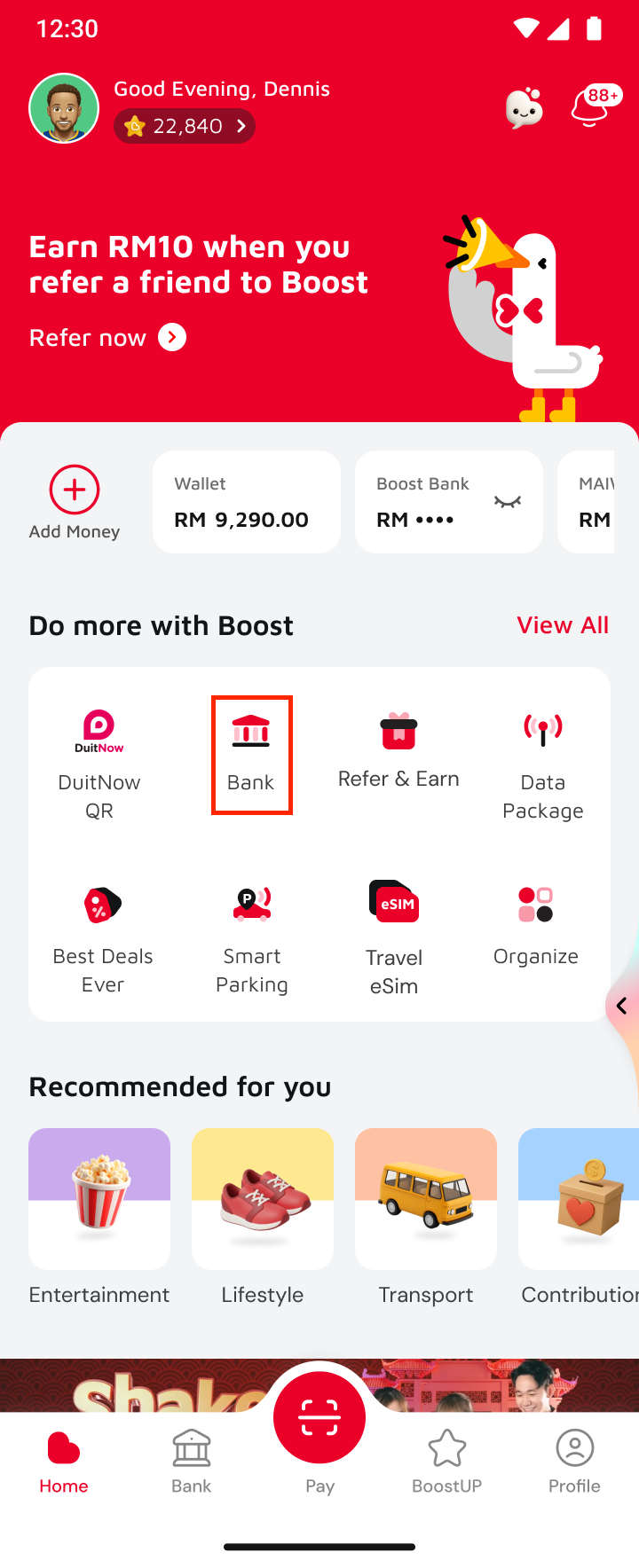 How do I access my Boost Bank account via Embedded Banking? – Boost